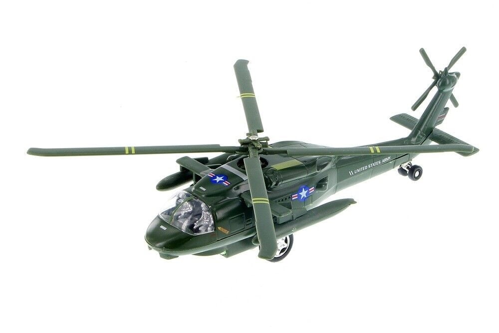 8" Black Hawk Helicopter Diecast Army Sikorsky UH-60 Military Model ...