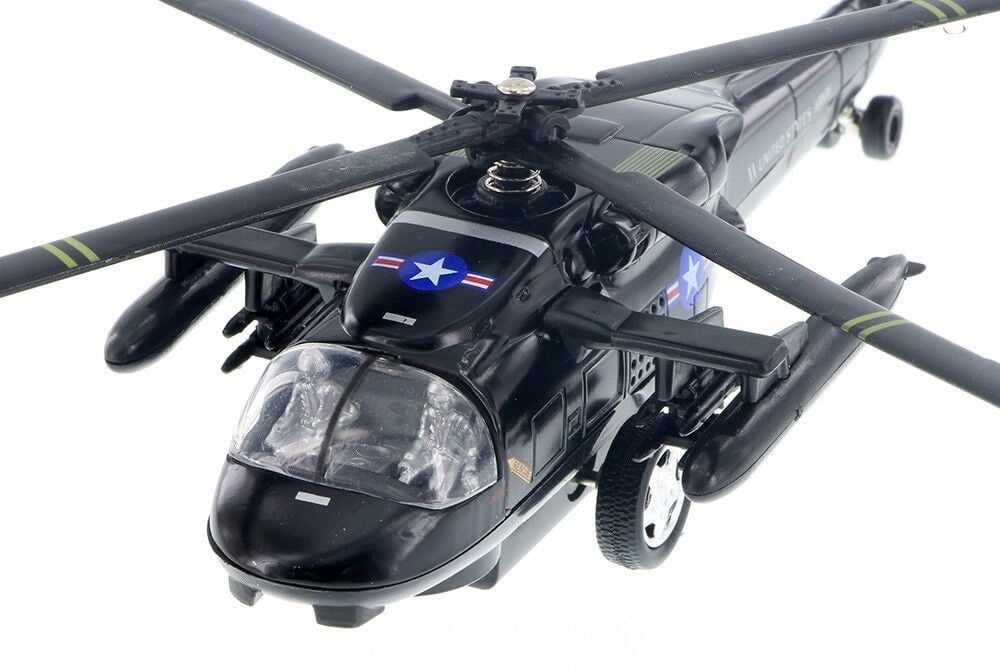 8" Black Hawk Helicopter Diecast Army Sikorsky UH-60 Military Model ...