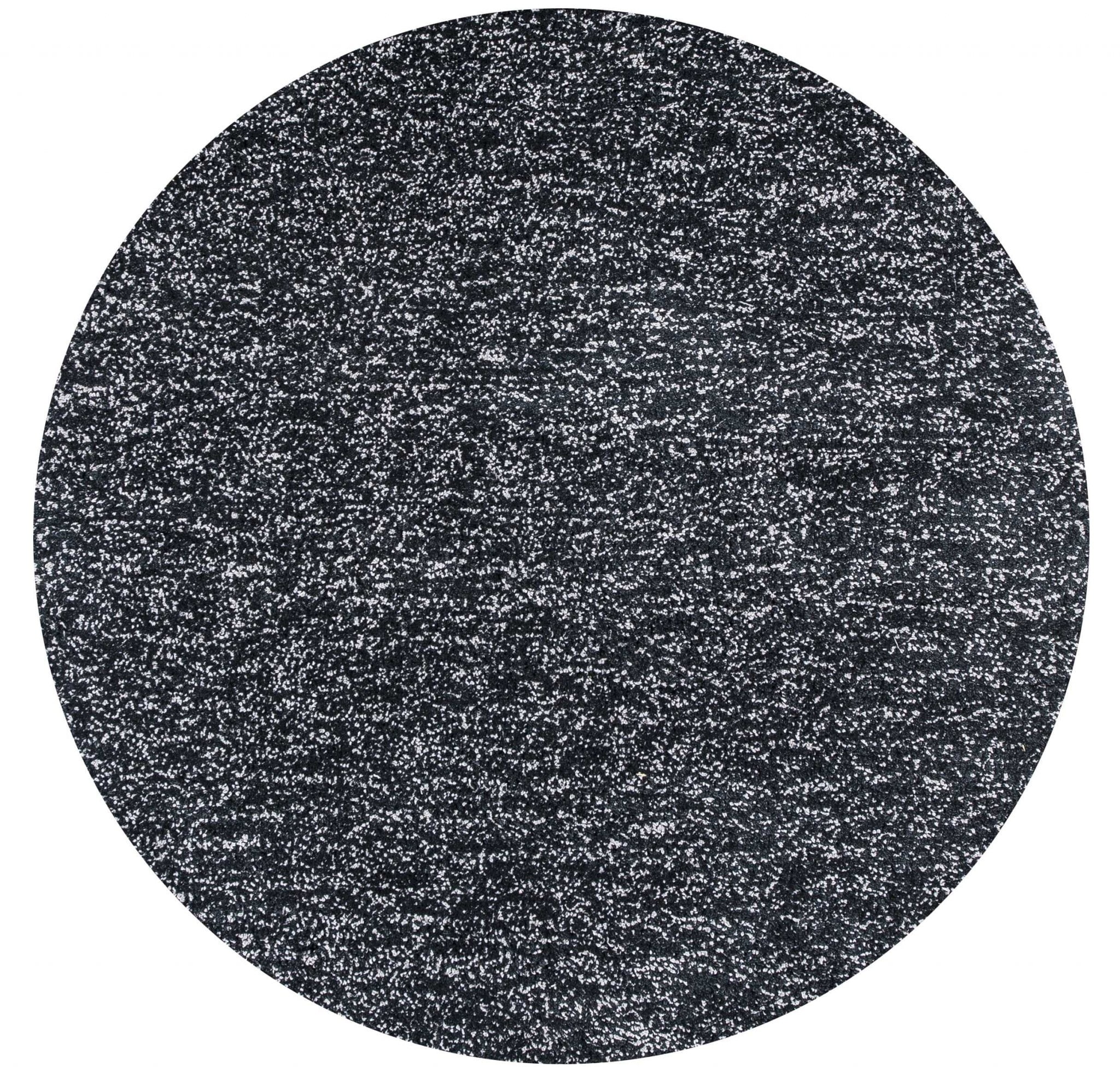 8' Black Heather Round Indoor Shag Rug - Walmart.com