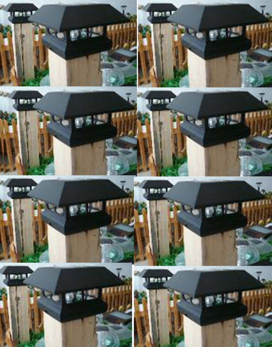 8 Black New Outdoor Garden Solar Panel Post Deck Cap Light - Walmart.com