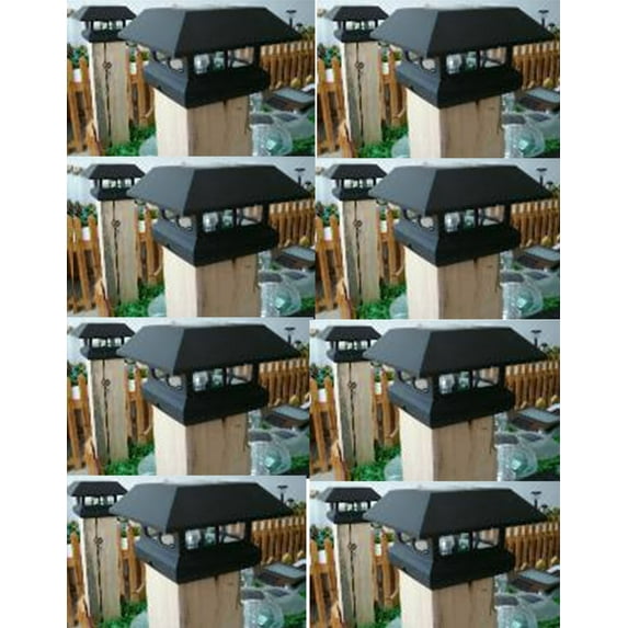 8 Black New Outdoor Garden Solar Panel Post Deck Cap Light - Walmart.com