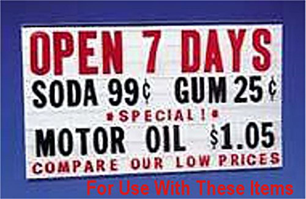 8" Black Replacement Letters For Message Board Signs shown in the Item ...