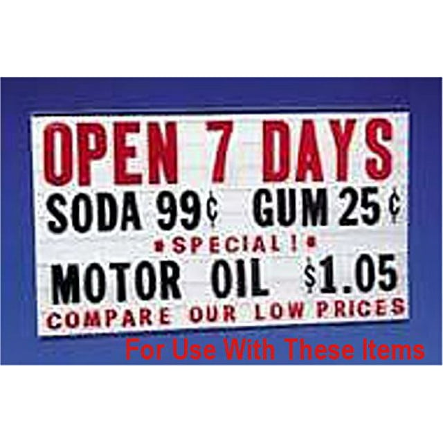 8" Black Replacement Letters For Message Board Signs shown in the Item ...