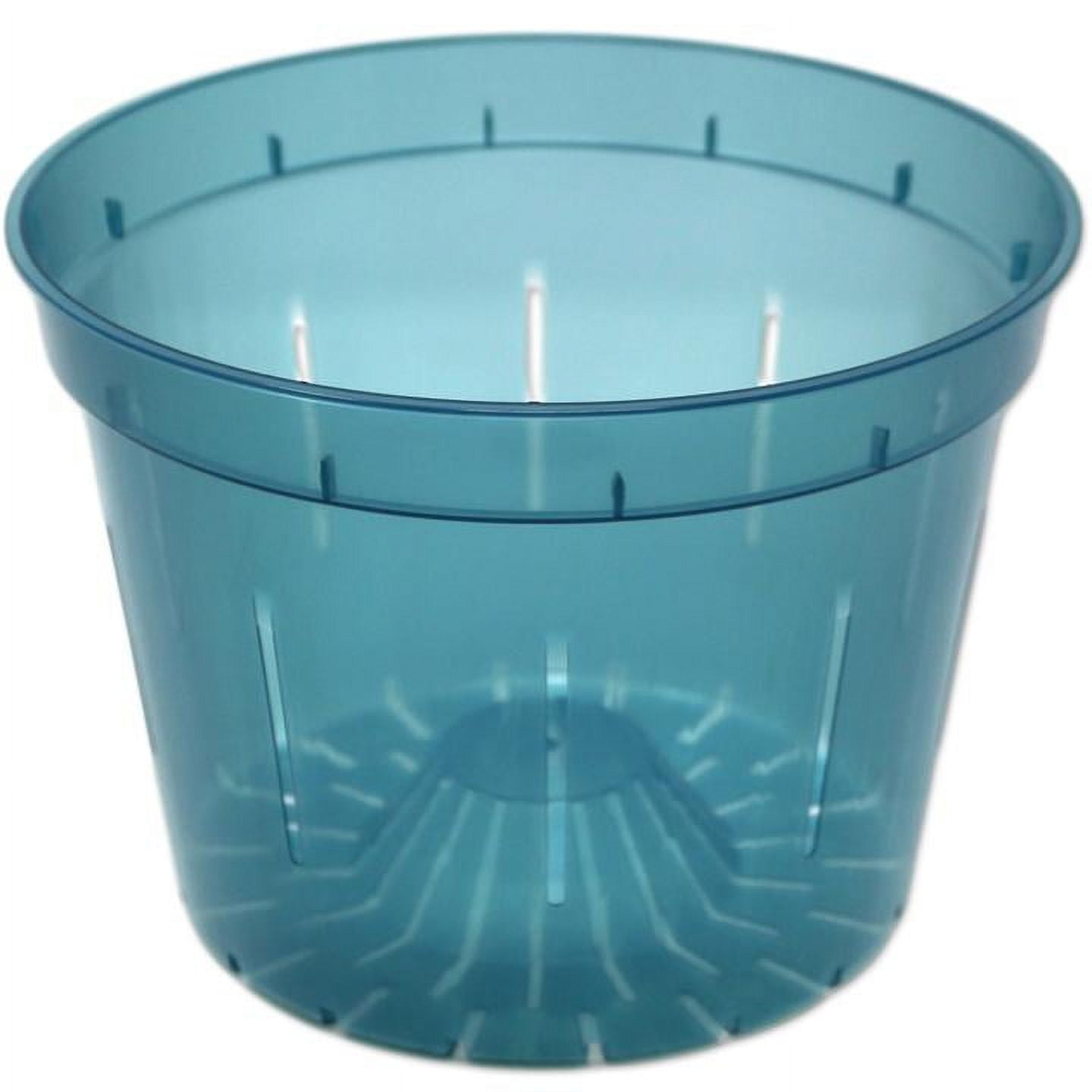 Repotme 8" Round Blue Plastic Plant Planter with Drainage Holes (3 ...