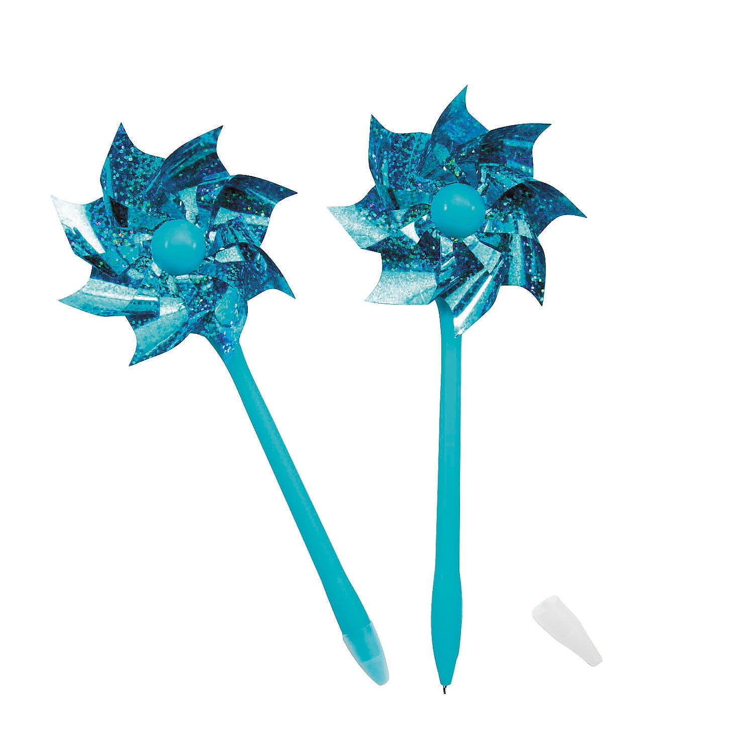 8" Blue Sparkly Plastic Pinwheel Pens – 12 Pieces - Walmart.com