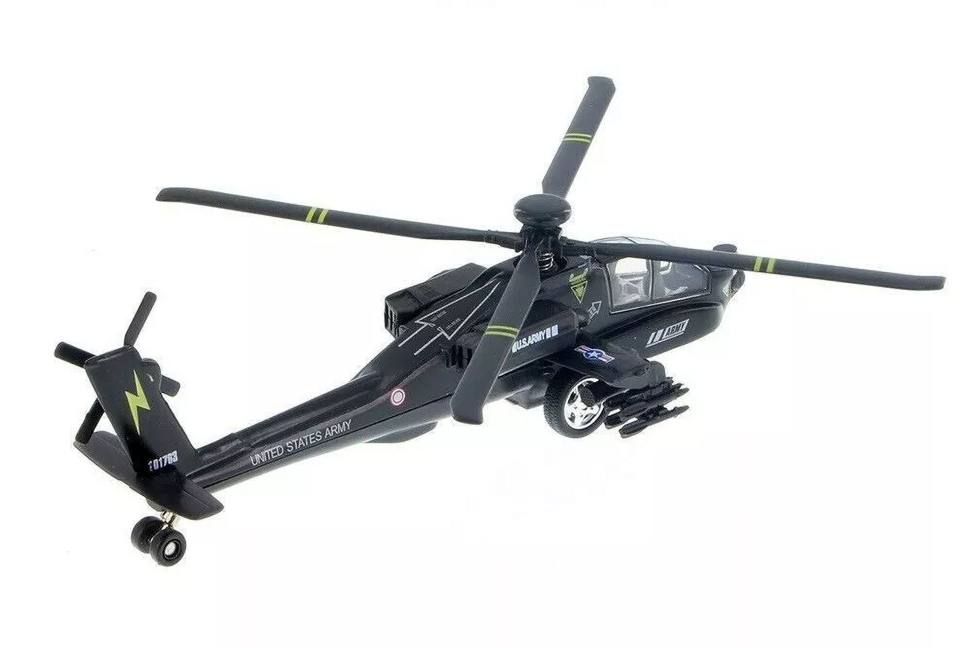 8" Boeing AH-64 Apache Helicopter Diecast Army Military Chopper Air ...