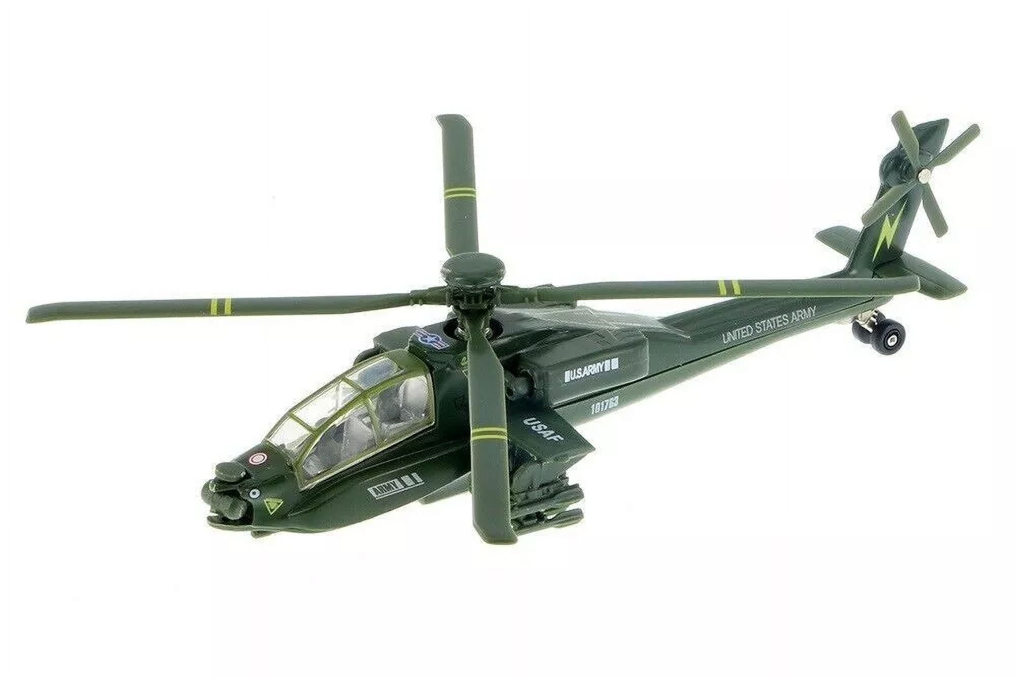 8" Boeing AH-64 Apache Helicopter Diecast Army Military Chopper Air ...