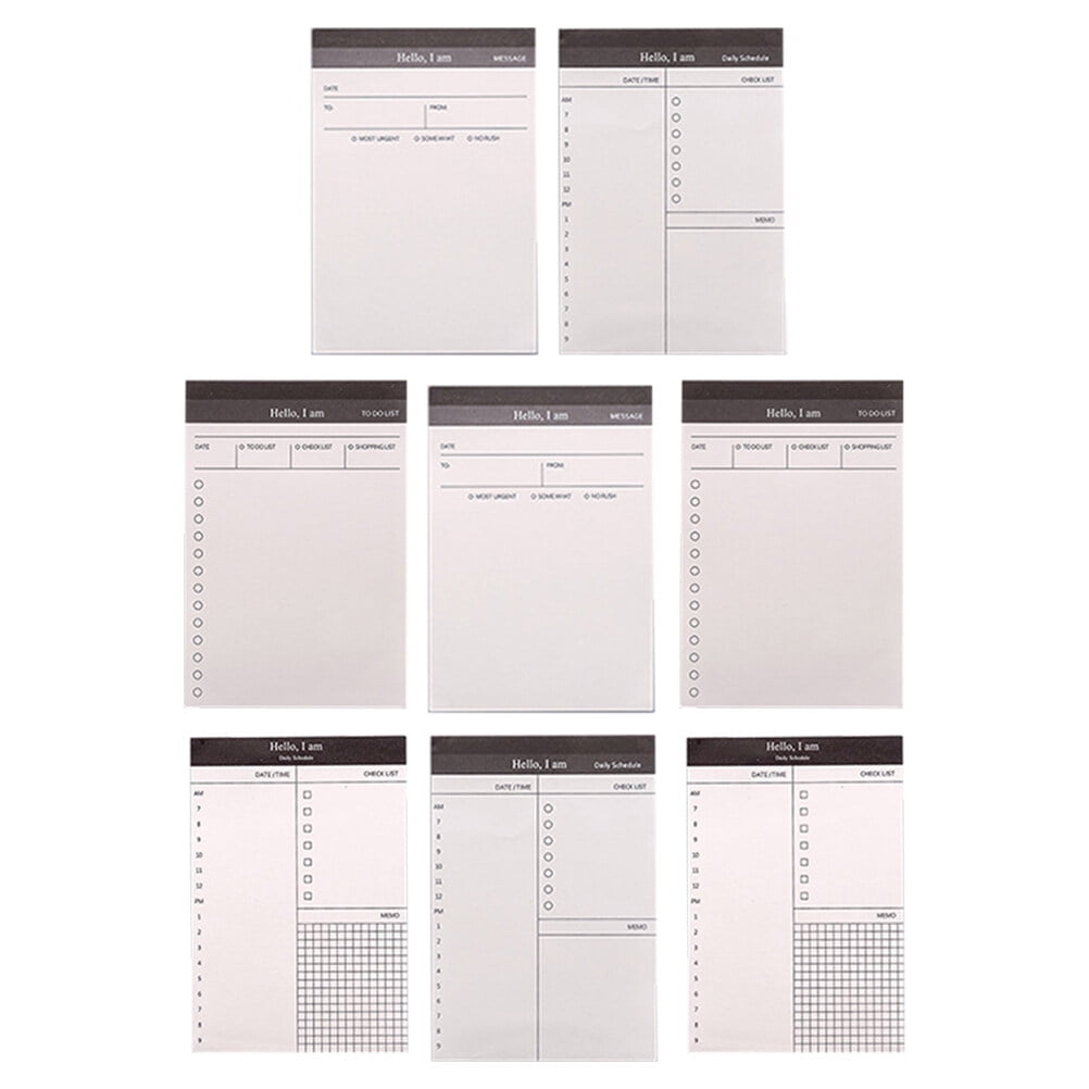 8 Books Office Plan Compact Note Pads Household Memo Convenient Notepad ...