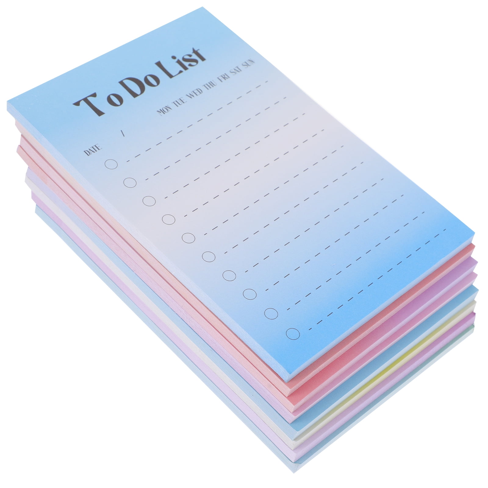 8 Books of Fluorescence Note Stickers Daily Use Memo Stickers Simple ...