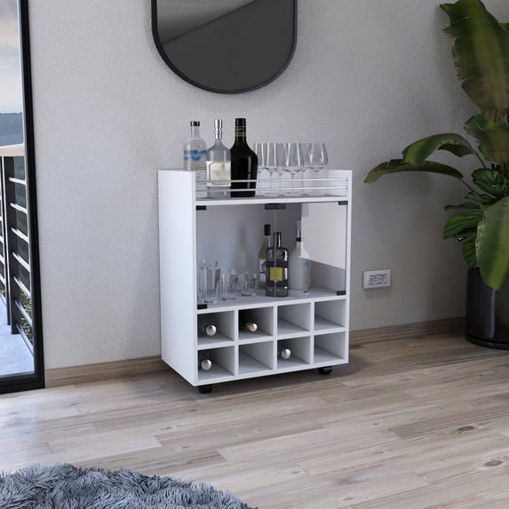 8-Bottle Storage & Double Glass Showcase / Beverage Presentation in ...