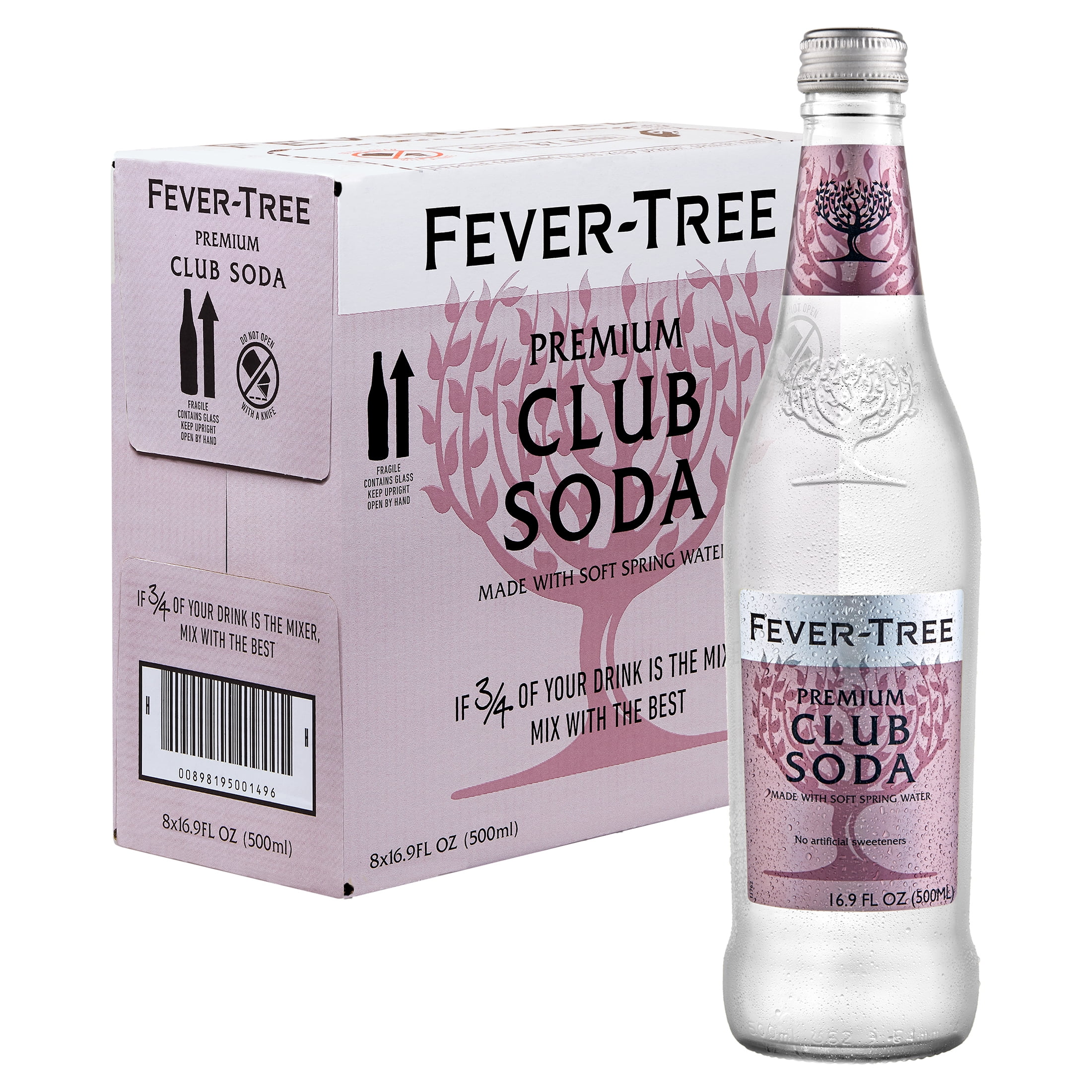 (8 Bottles) Fever-Tree Club Soda, 16.9 fl oz - Walmart.com