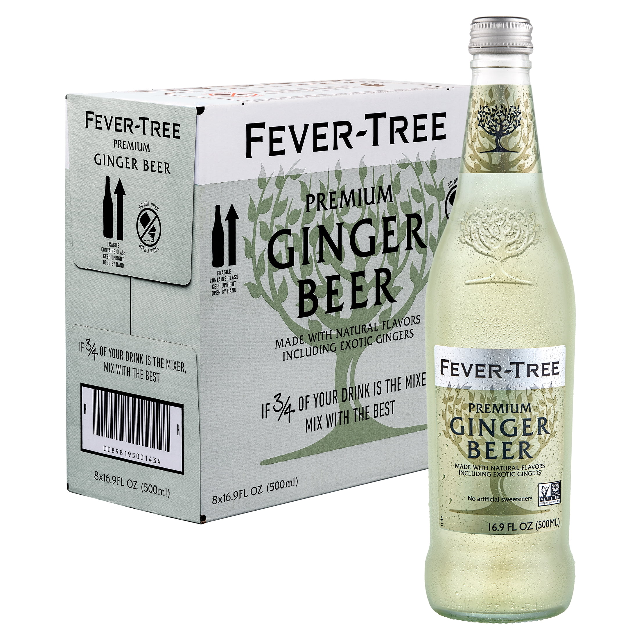 Fever-Tree Premium Non-Alcoholic Ginger Beer, 8 Bottles, 16.9 Fl Oz ...