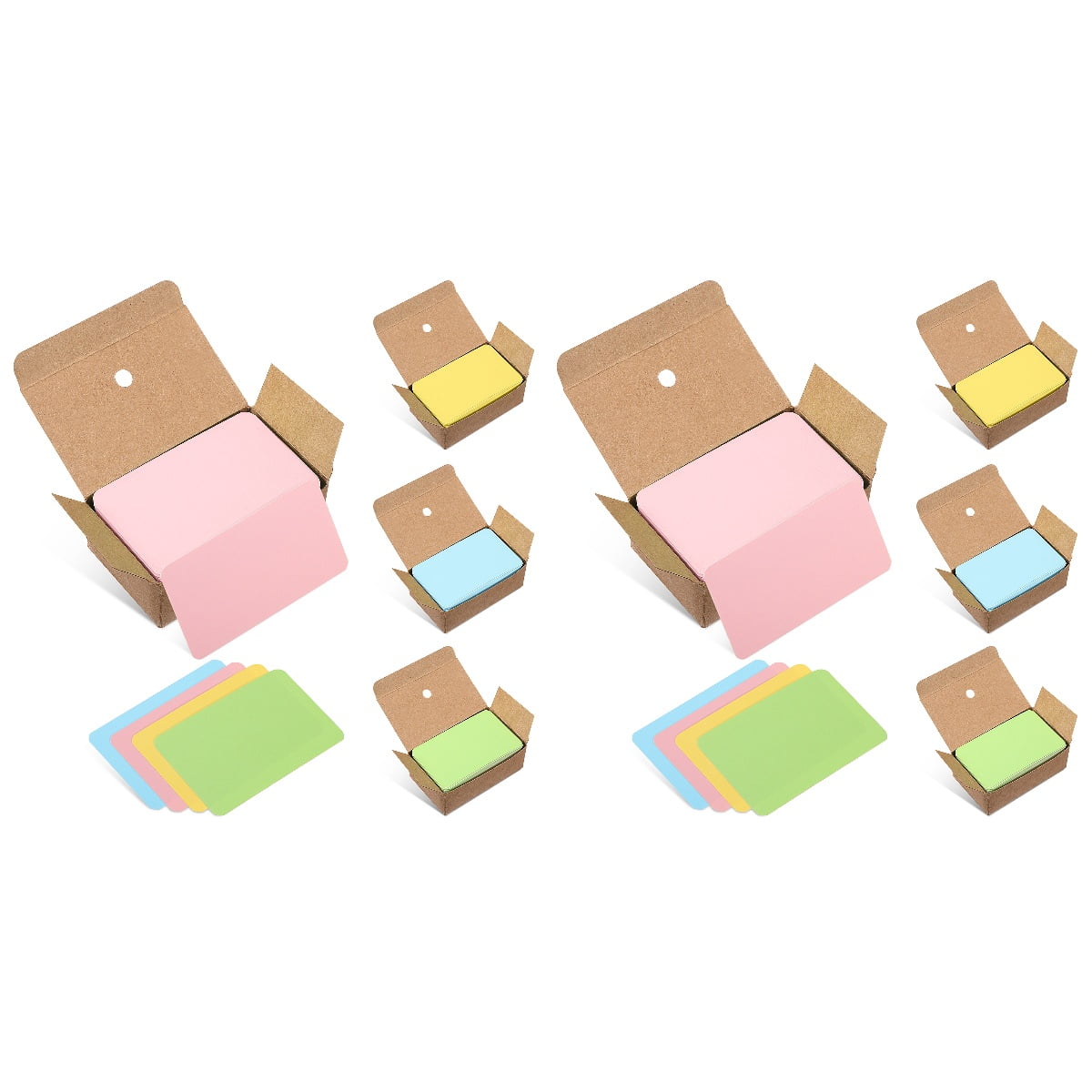 8 Boxes Ballpoint Pen Study Cards Blank Kraft Paper DIY Gift Index ...