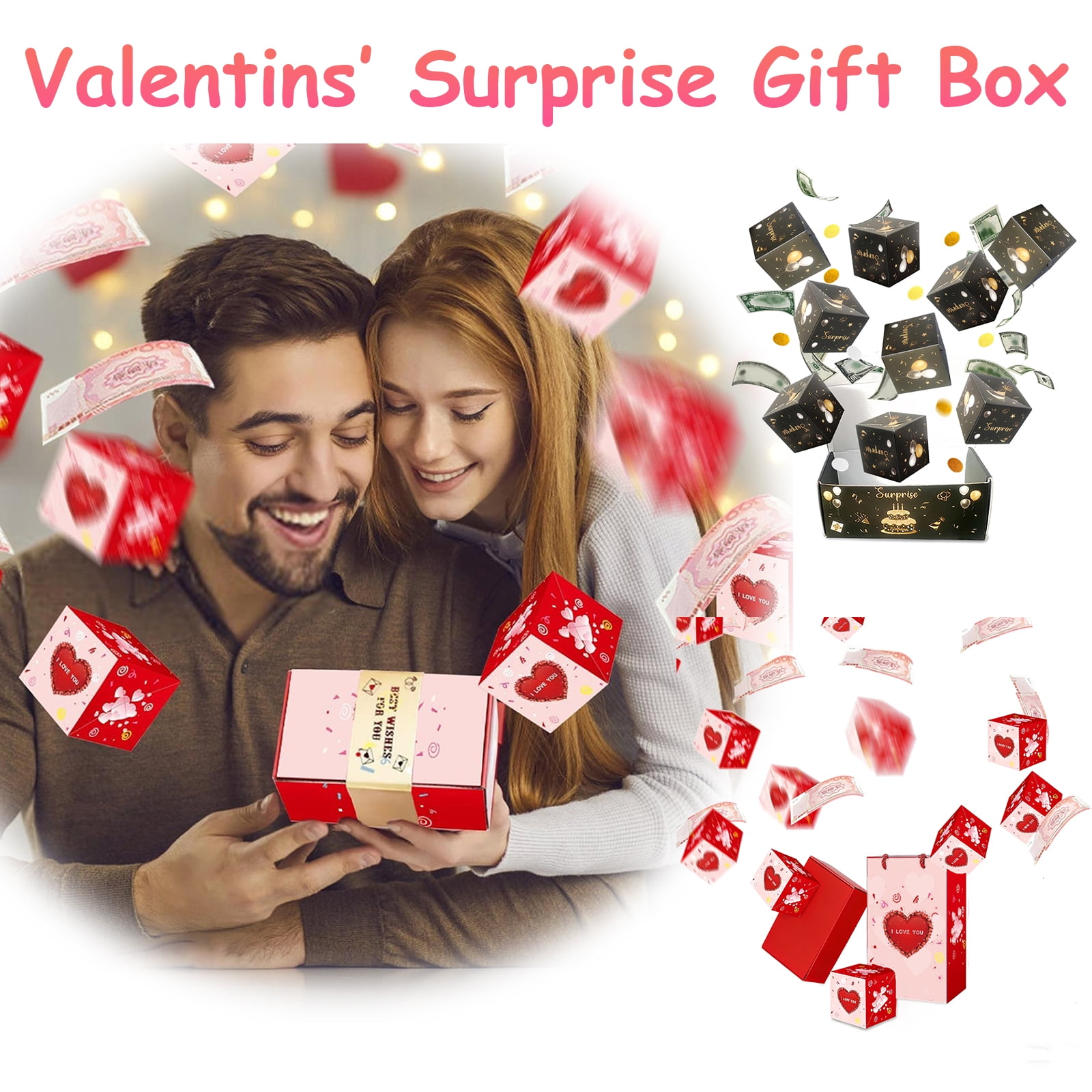 8 Boxes Creative Pop Up Money Gift Box With Explosion Bounce and Red ...