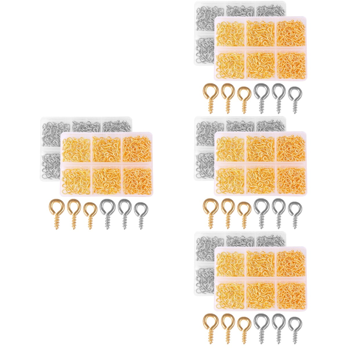 8 Boxes Eyelet Screw Jewelry Making Finding Diy Pendant Supplies Mini ...