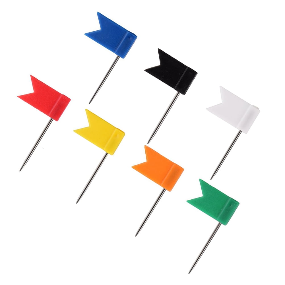 8 Boxes/Total 160pcs Colorful Map Flag Tacks with Plastic Flags Head ...