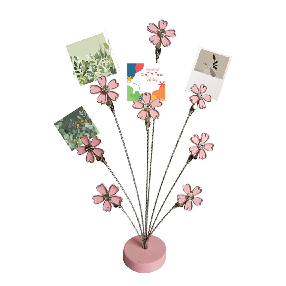 8-Branch Family Tree Picture Frame Holder, Card Photo Clips Holder Desk ...