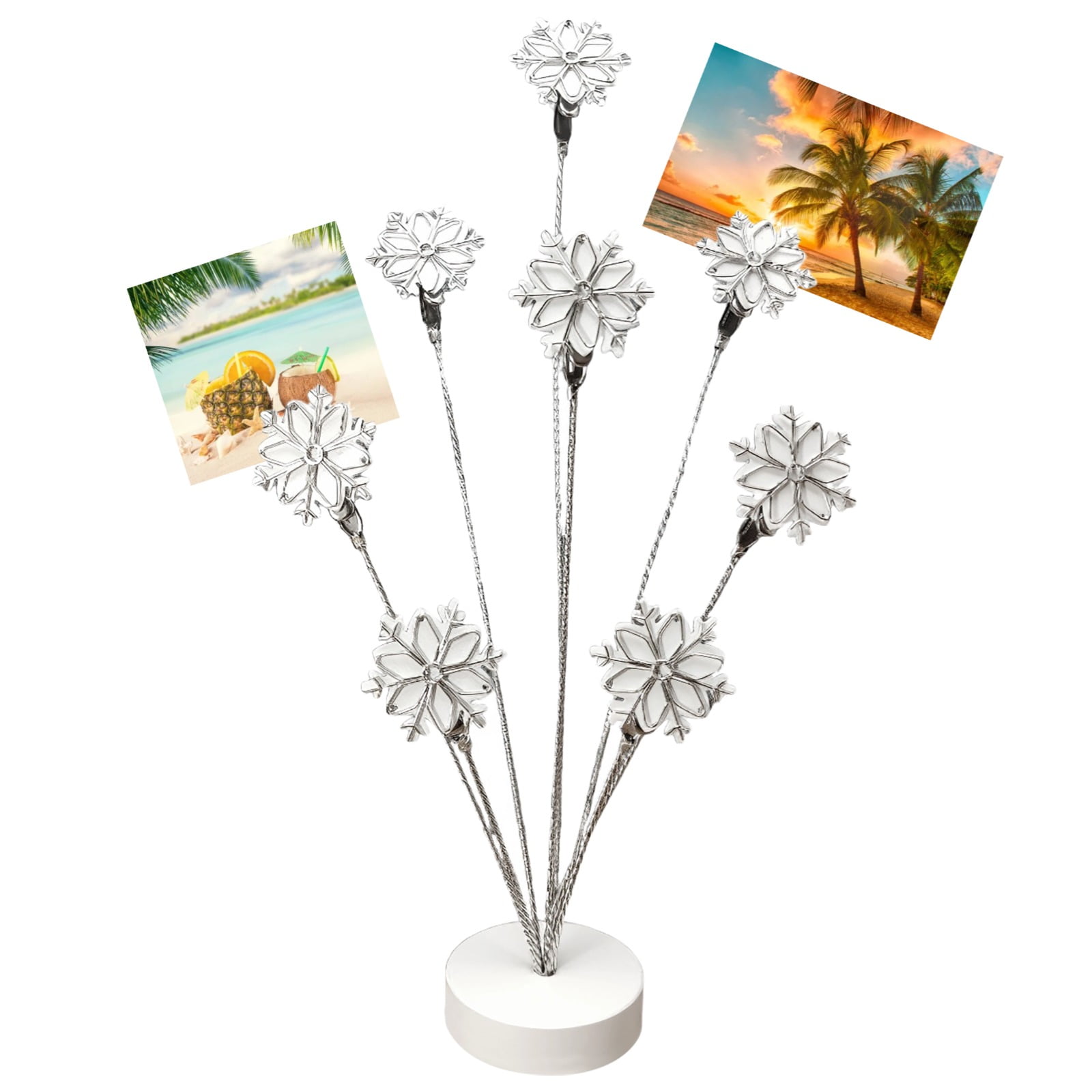 8-Branch Family Tree Picture Holder, Snowflake Photo Holder Stand ...