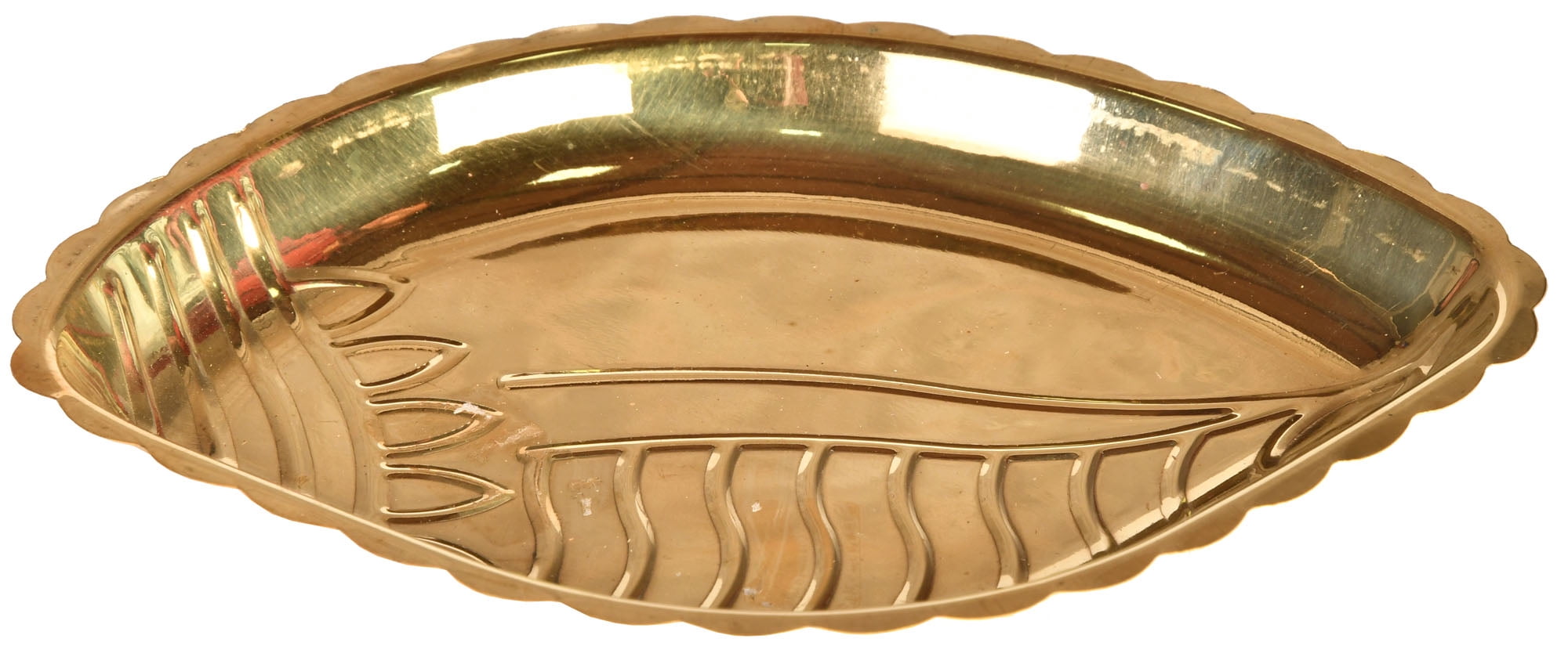 8" Brass Conch-shaped Puja Thali | Handmade | Made in India - Brass ...