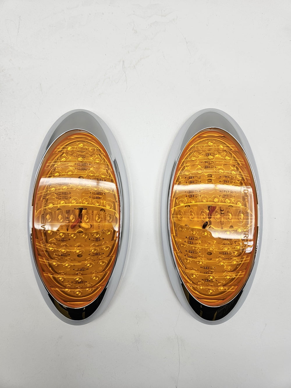8" Bright Oval Amber LED RV Camper Trailer Marker Turn Signal Lights ...