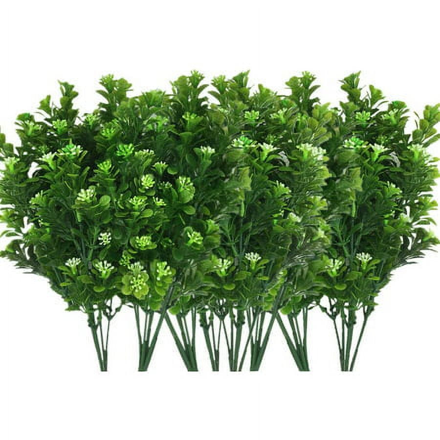 8 Bundle Artificial Bean Shrubs, Plastic Shrubs Leaves Plants Wedding ...
