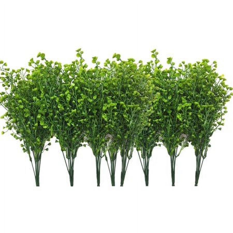 8 Bundle Artificial Bell Leaves , Plastic Shrubs Leaves Plants Wedding ...