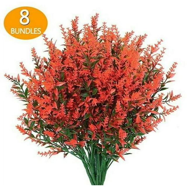 8 Bundles Artificial Flowers Outdoor Uv Resistant Decor - Walmart.com