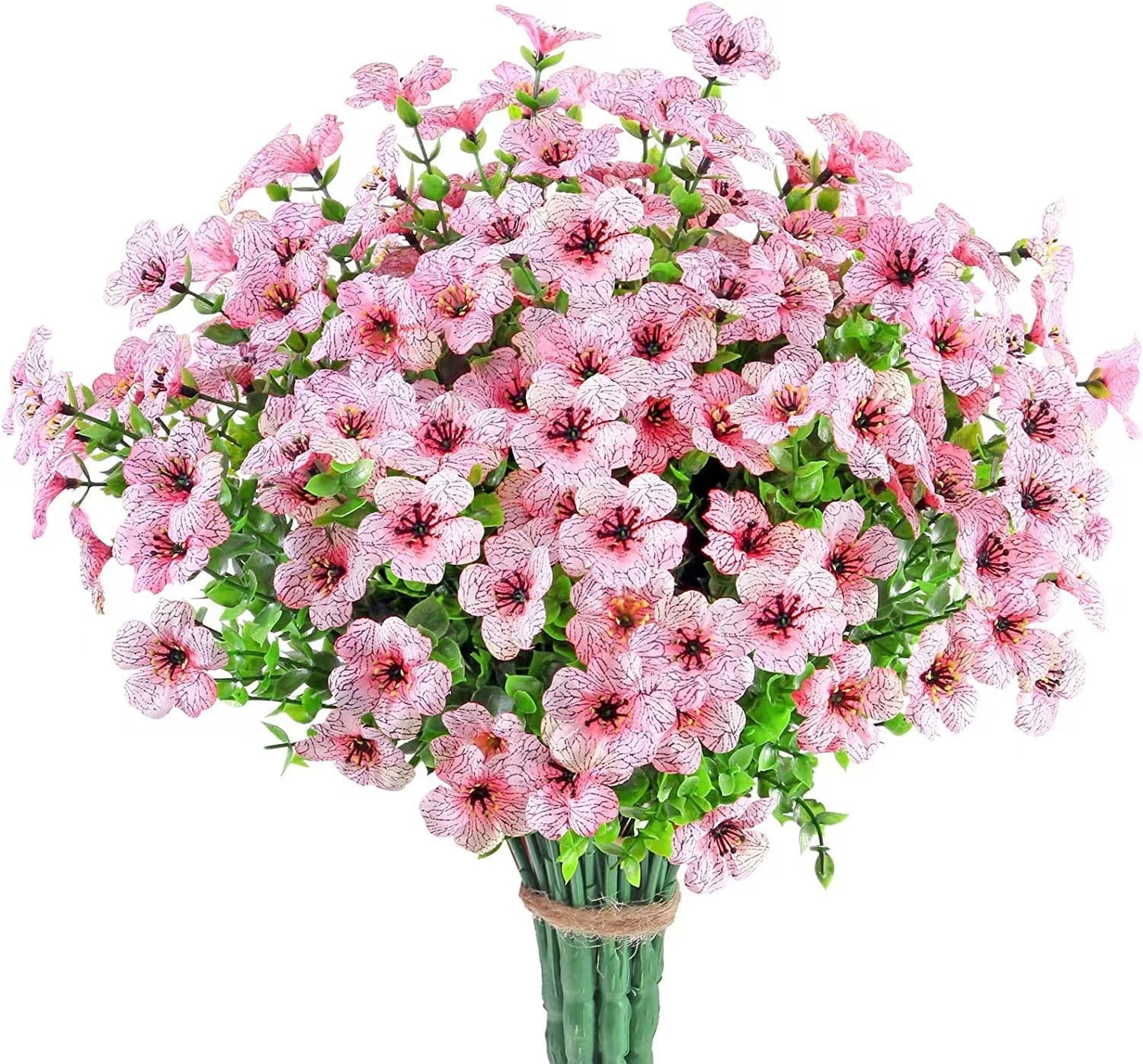 8 Bundles Artificial Violets Faux Flower Violets Bouquet Fake Violets ...