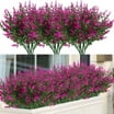 10 Bundles Artificial Fake Flowers Outdoor, 6 Styles UV Resistant No ...
