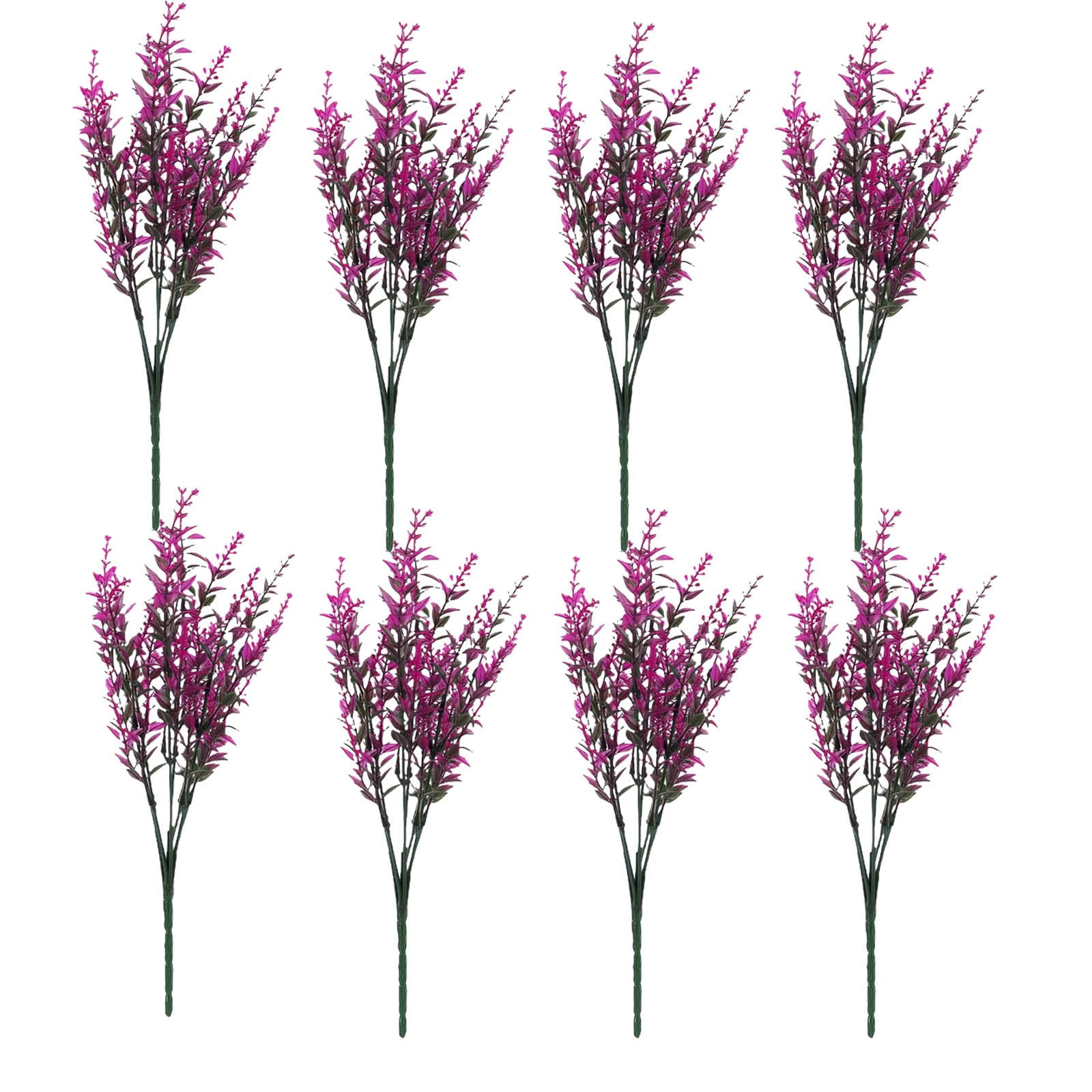 8 Bundles Outdoor Lavender Flowers Shrubs Greenery for Indoor Outside ...