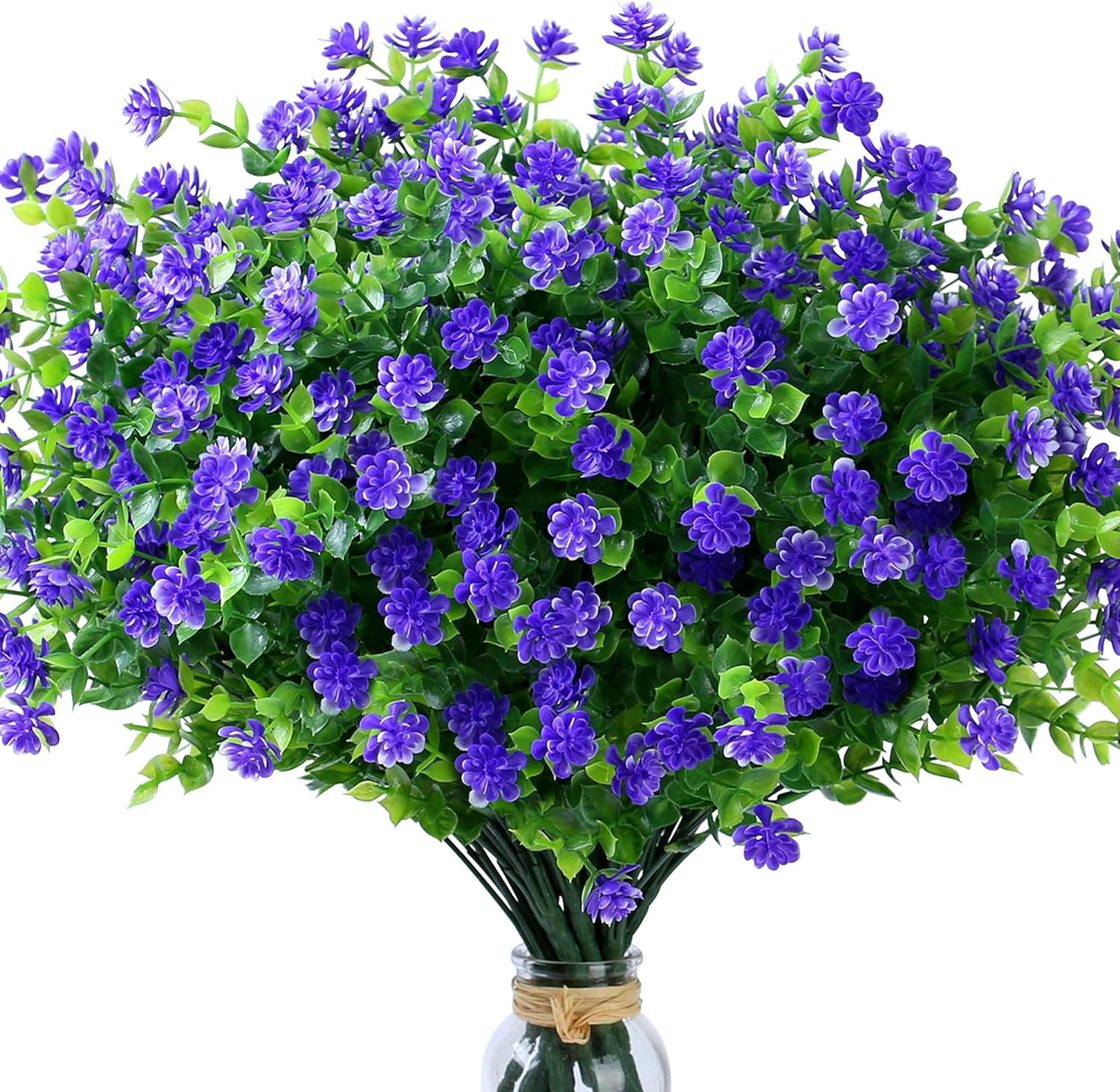 8 Bundles Red Artificial Flowers Outdoor Fake Flower Plastic UV ...