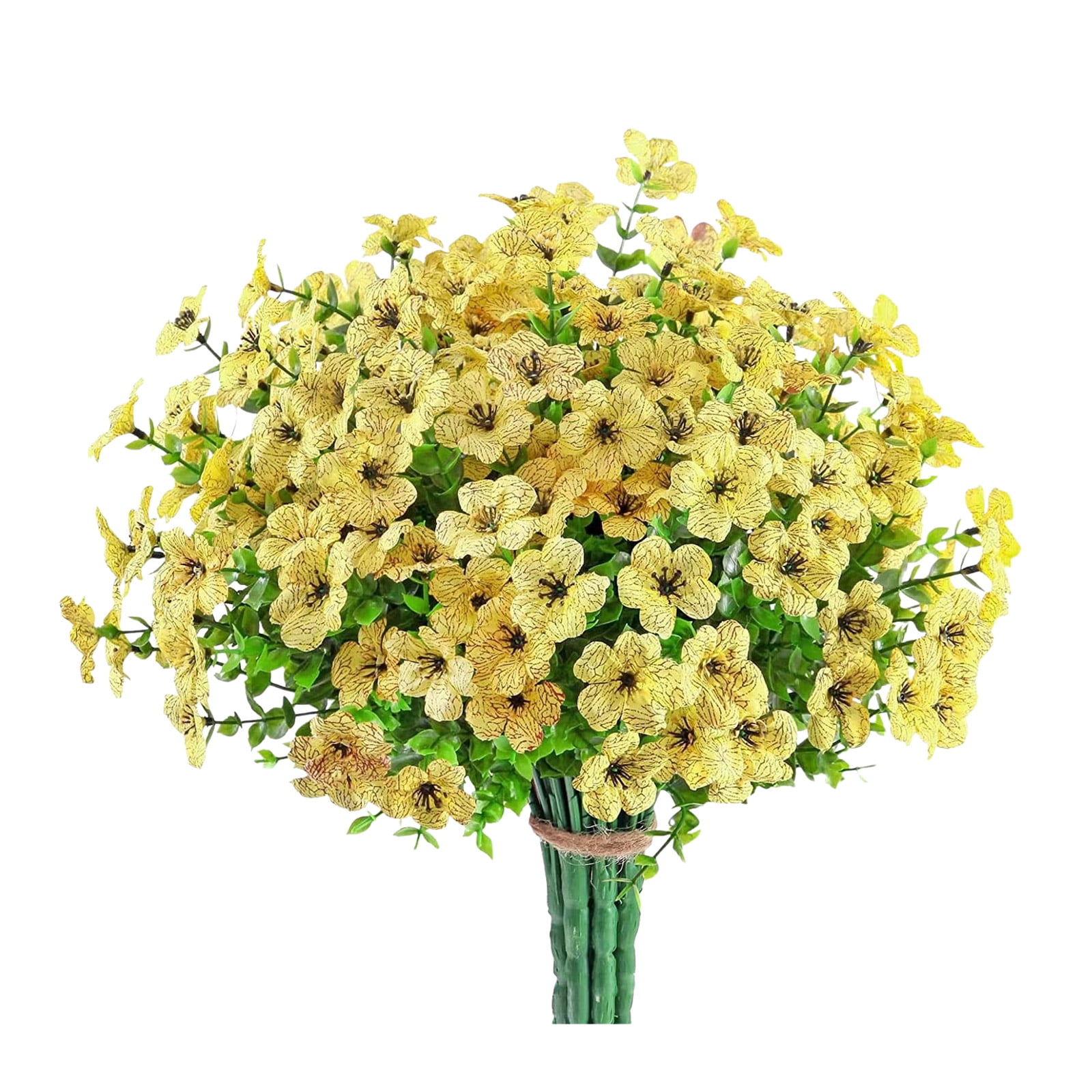 8 Bundles Silk Violet Flowers - Yellow, Outdoor/Indoor Decor - Walmart.com