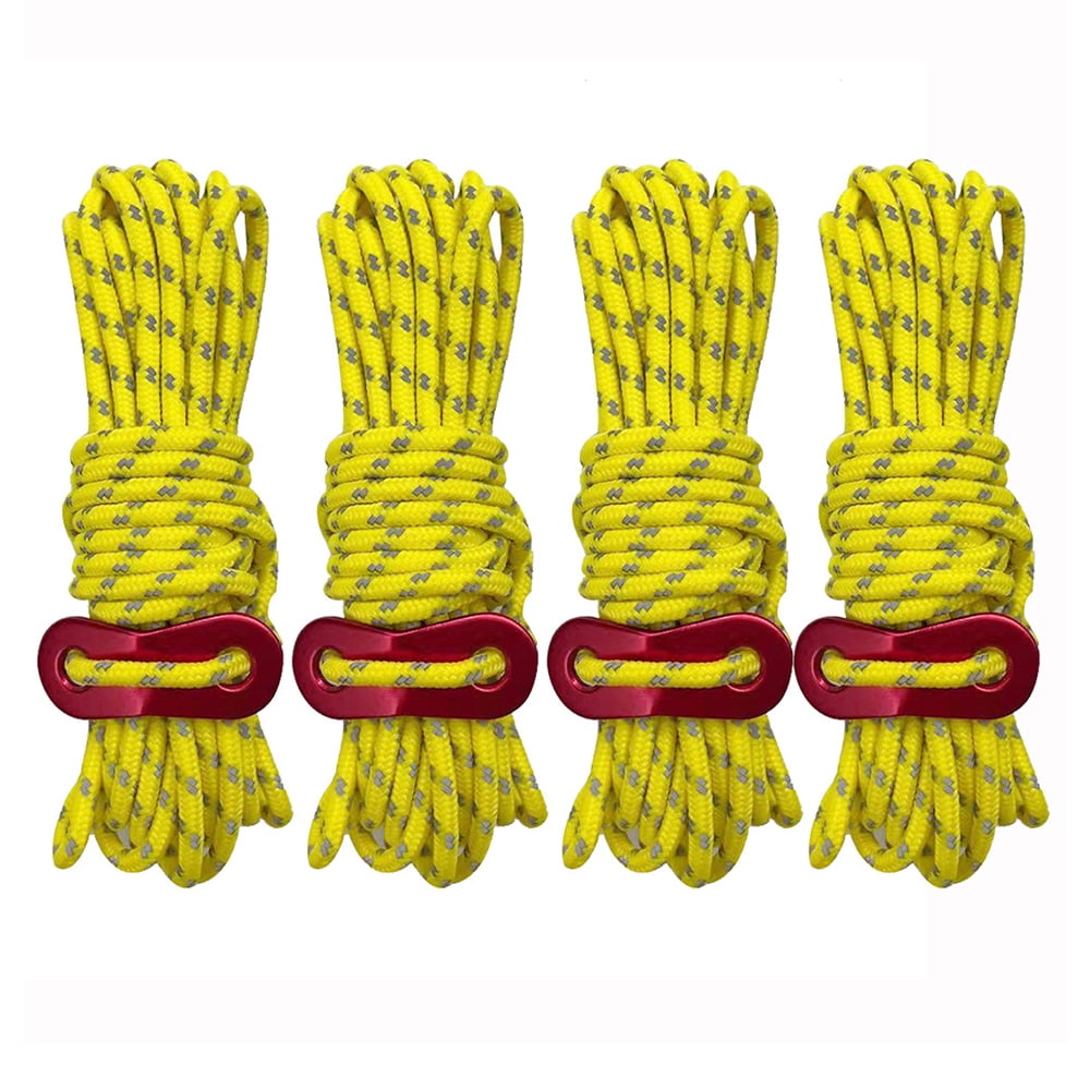 8 Button Heavy Duty Camping Rope - 3.5Mm Outdoor Reflective Guy Lines ...