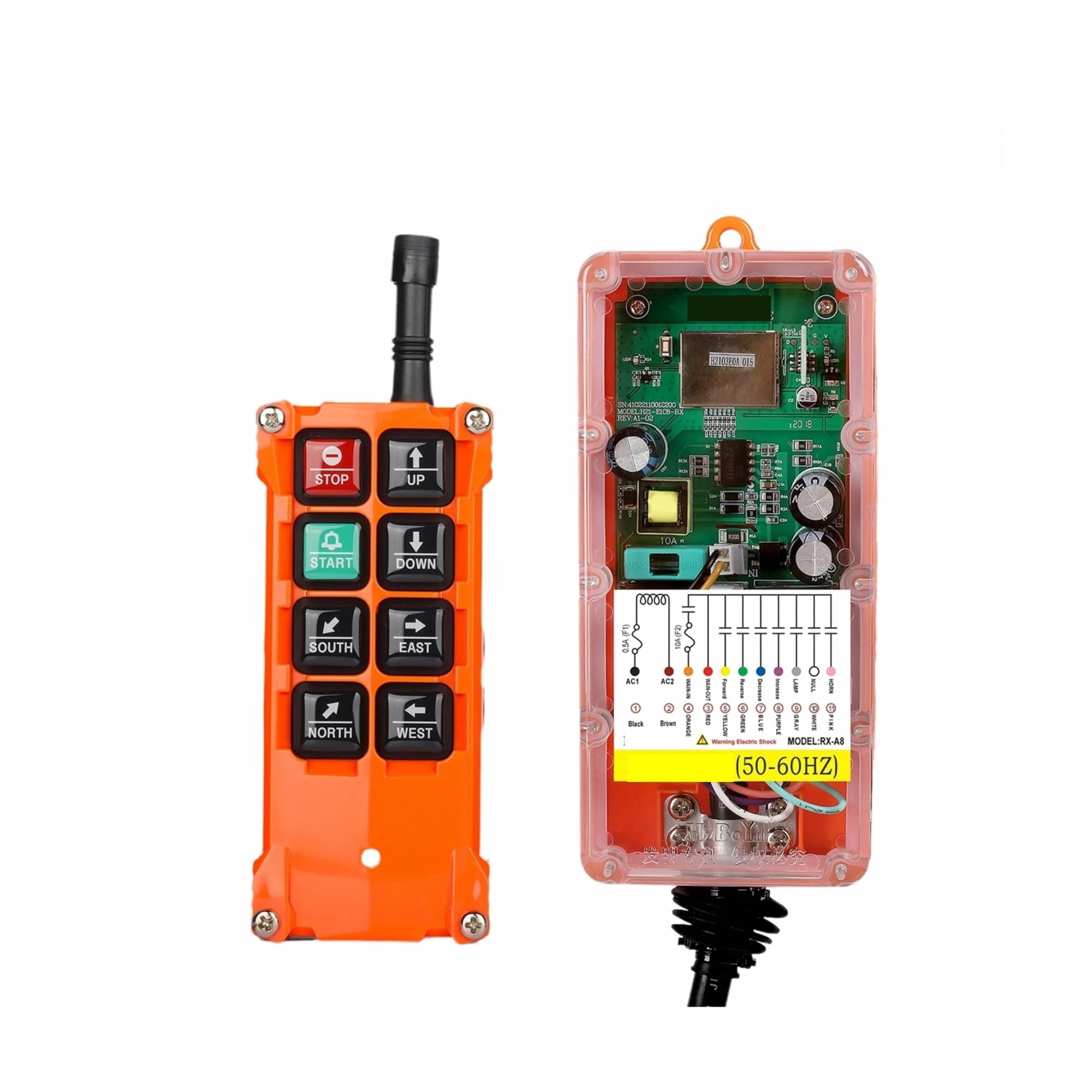 8 Button Wireless Industrial Remote Control Crane ,IP68 Dustproof and ...
