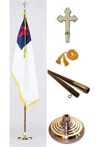 8' Christian Religious Indoor Presentation Set with 3'x5' Flag ...