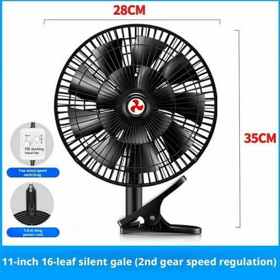 8 Car Truck Rv Clip Fan,12 Volt Oscillating Fan, 360 Cooling ...