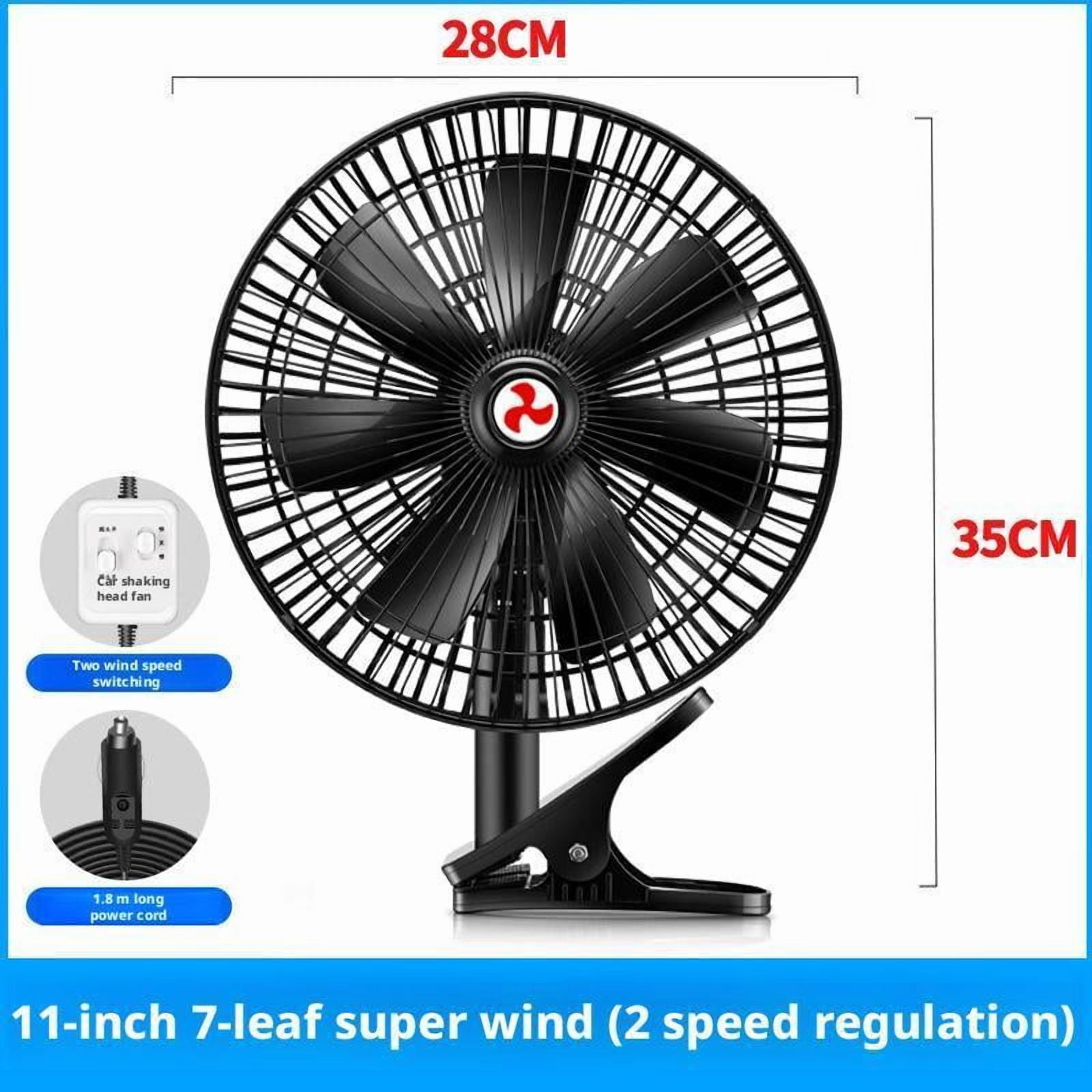 8” Car Truck Rv Clip Fan,12 Volt Oscillating Fan, 360 Cooling ...