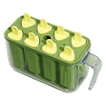 8 Cavity Silicone Ice Pop Molds With Sticks, Reusable & Easy Release ...