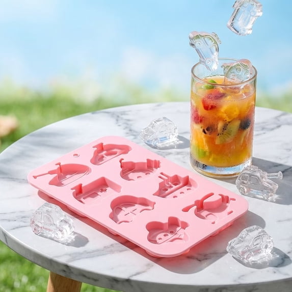 8 Cavity Vehicle Silicone Mold - Fun Car, Tank, and Plane Shapes for ...