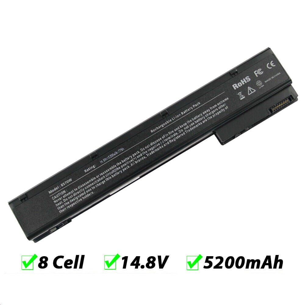 8 Cell Laptop Battery for HP EliteBook 8570w Mobile Workstation ...