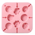 8-Cell Silicone Lollipop Mold with Lids, Cute Cartoon Candy Mold for ...