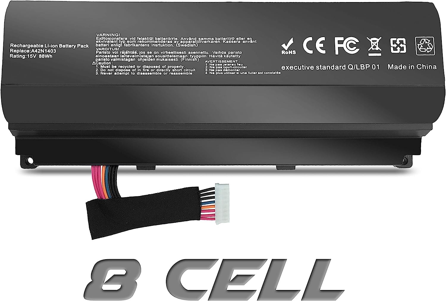 8 Cells A42N1403 Replacement Battery for ASUS ROG G751JL G751JM G751JT ...