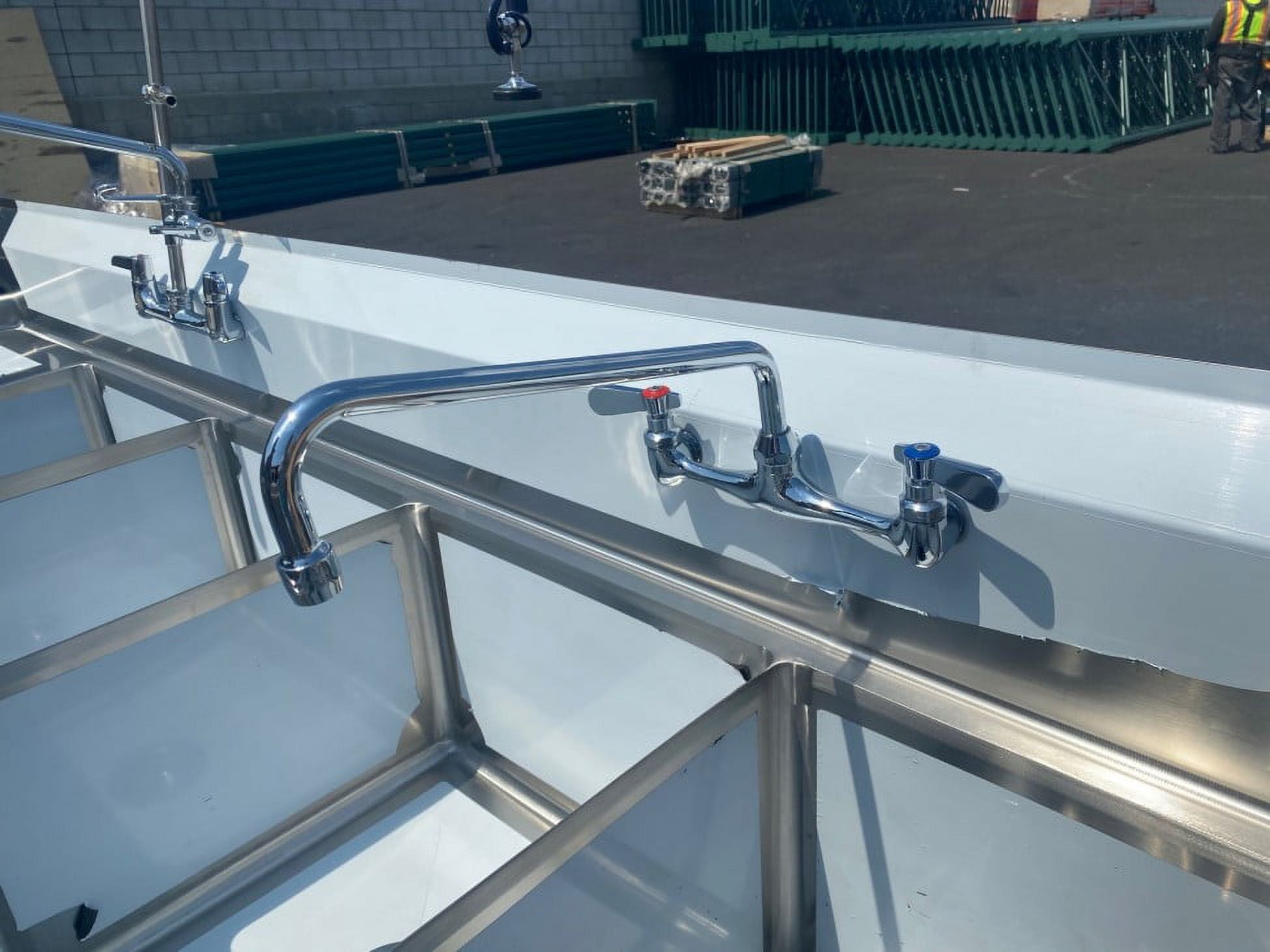 8" Center Commercial Sink Faucet Kitchen Restaurant Bar Model HSL-12 ...
