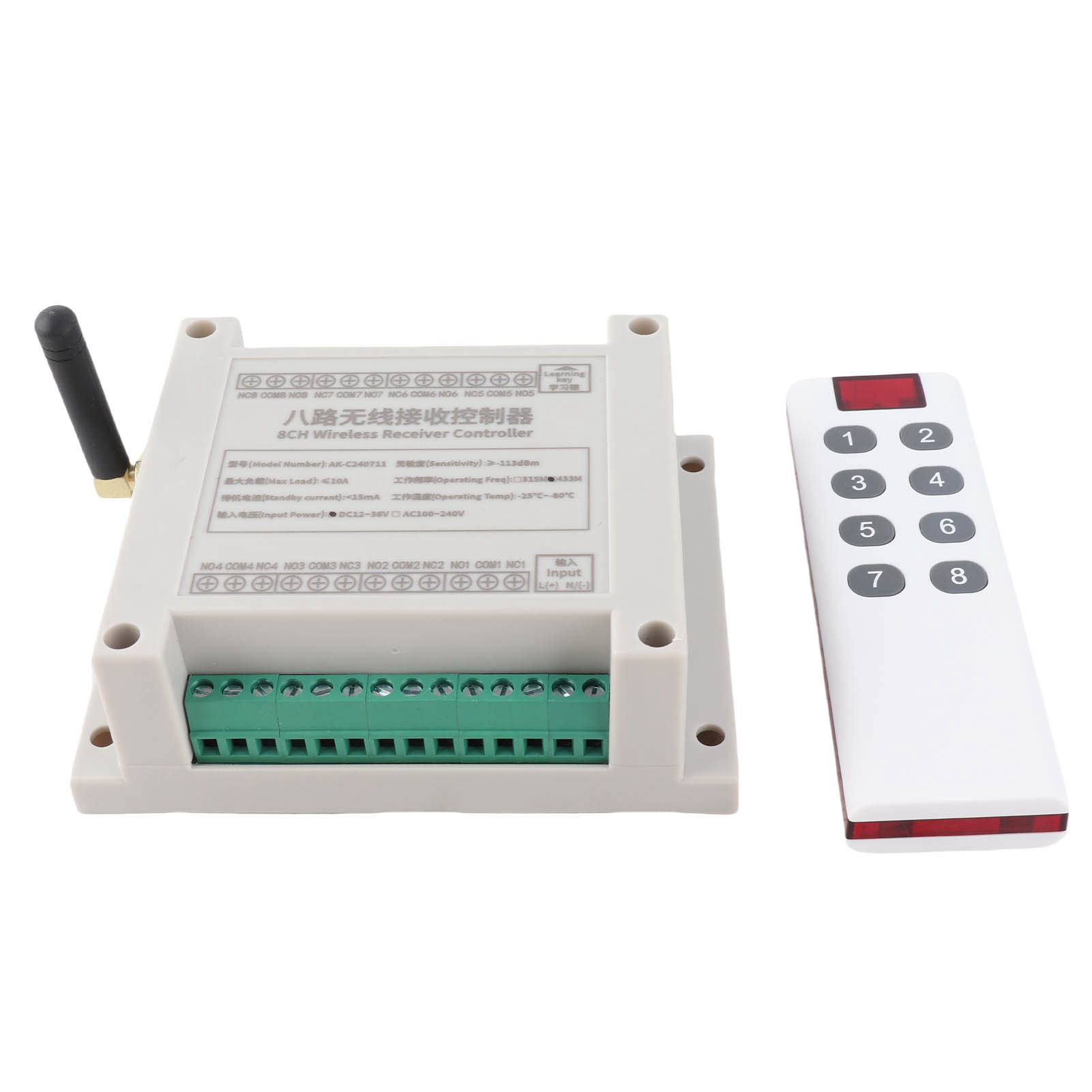 8,Channel 12,36V Relay Module W/Remote, Automation Control For Lights ...