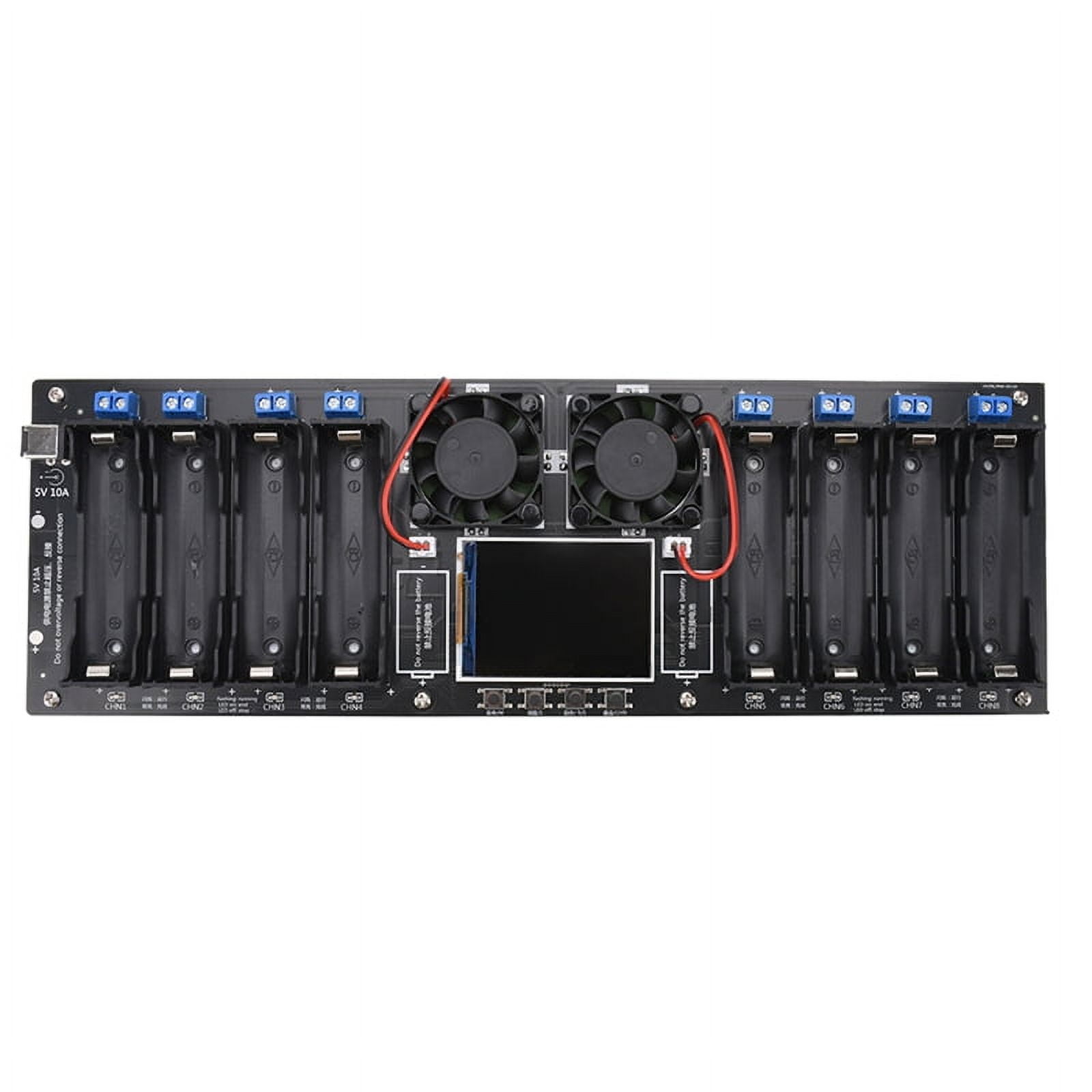 8-Channel 18650 Lithium Battery Capacity Tester Module MAh MWh Digital ...