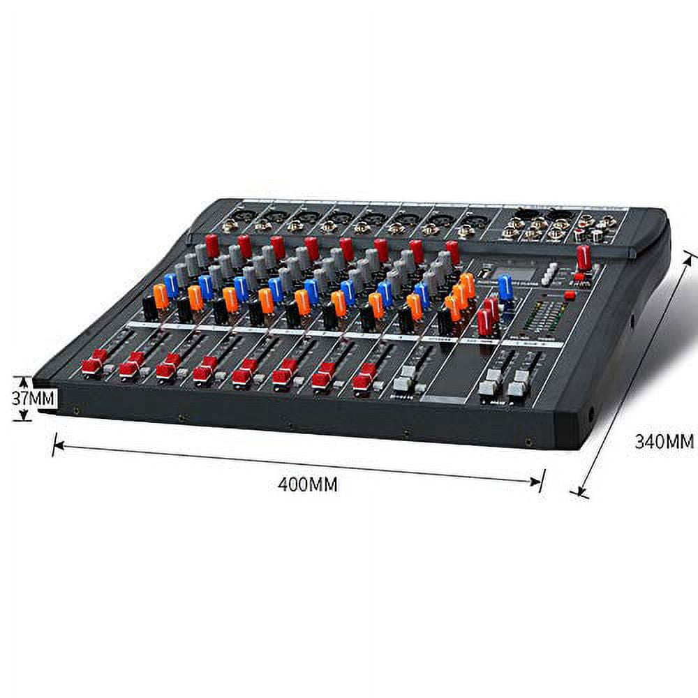 8 Channel Audio Mixer Sound Mixing Console for PC Recording Live Studio ...