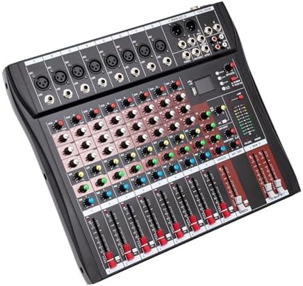 8 Channel Bluetooth Live Audio Mixer Studio Stereo Audio Mixer DJ Sound ...