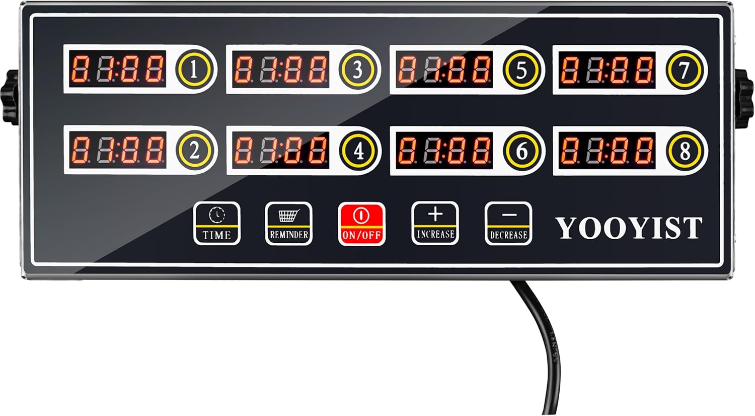 8 Channel Commercial Kitchen Timer with Stainless Steel LED Technology ...