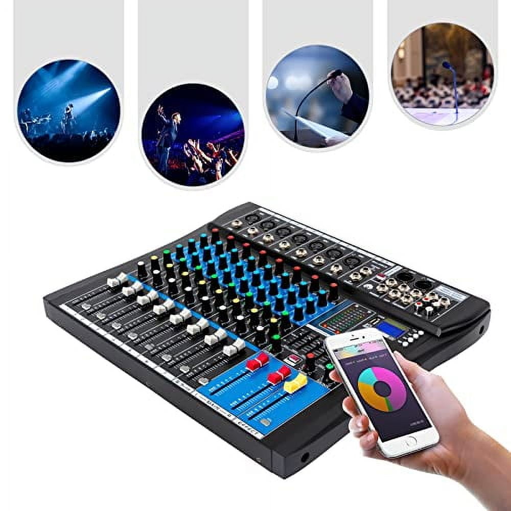 8 Channel DJ Digital Audio Mixer Live Studio Audio Sound Mixer Console ...