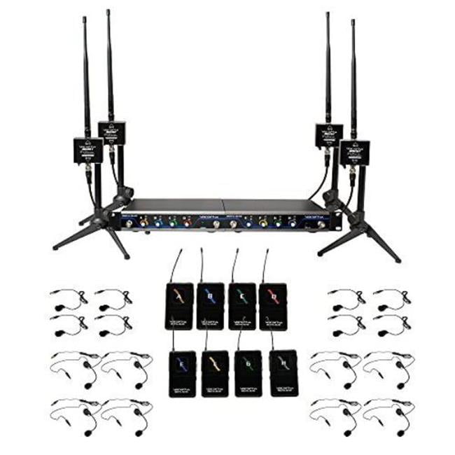 8 Channel Dual Wireless Microphone Antenna, Black - Walmart.com